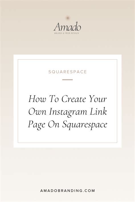 Squarespace Tutorial How To Create An Instagram Bio Link Page On