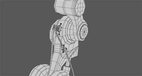 3d Model Sci Fi Robot Leg Vr Ar Low Poly Rigged Cgtrader