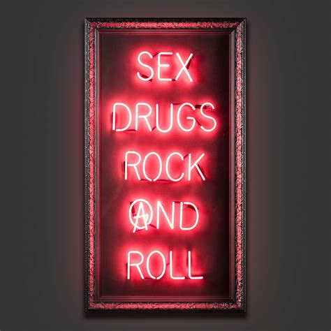 Sex Drugs Rock Roll Illuminati Neon Castle Fine Art