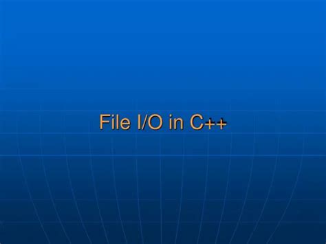 PPT File I O In C PowerPoint Presentation Free Download ID 4906474