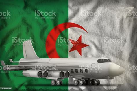 알제리 상태 플래그 배경에 폭격기 3d 일러스트레이션 군용 항공기에 대한 스톡 사진 및 기타 이미지 군용 항공기 기 날기 Istock