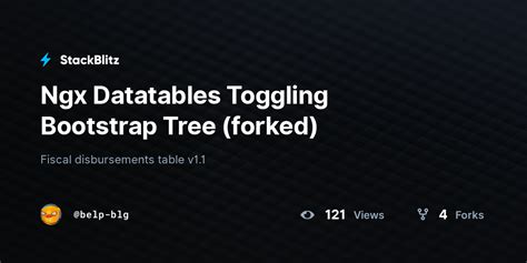 Ngx Datatables Toggling Bootstrap Tree Forked StackBlitz