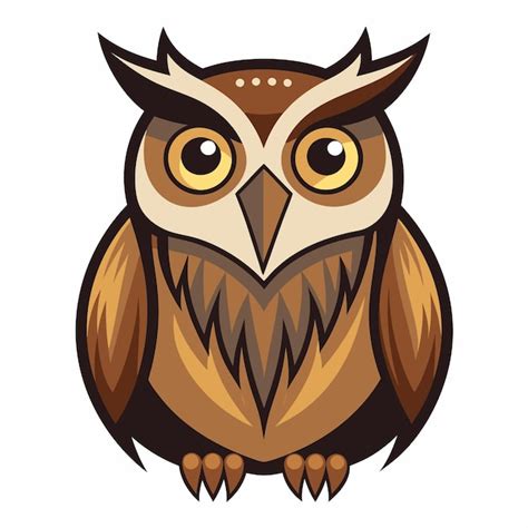 Owl Vector Art Illustration Design White Background Premium Ai