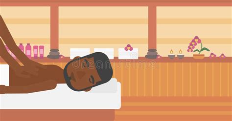 Man Recieving Massage Vector Illustration Stock Vector Illustration