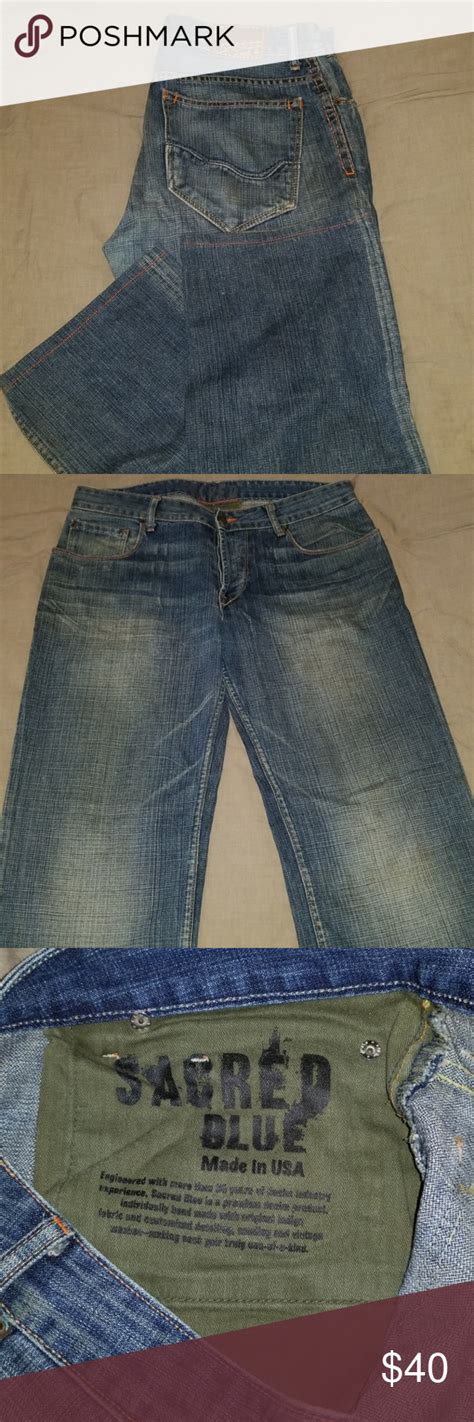 Sacred Blue Jeans Size 33 Mid Blue Denim Straight Fit