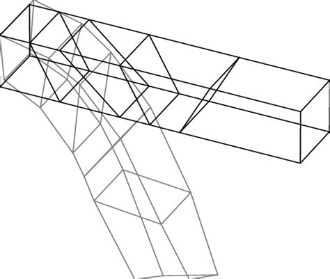 Deformed Mesh Cantilever Beam Mei Element Deformation Scaling Factor Download Scientific