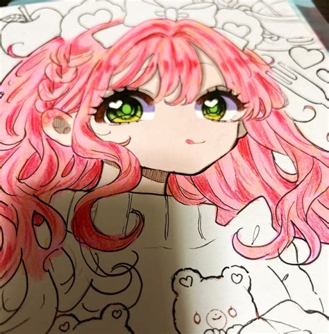🐰ももうさぎ🐰💗水彩とコピック💗のイラスト