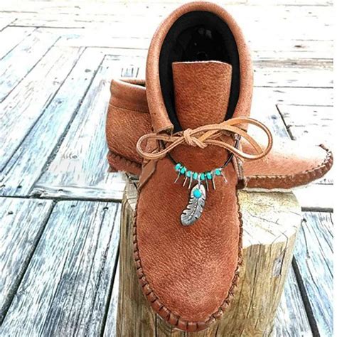Tianek Fashion Casual Warm Lace Up Short Ankle Flat Leather Women Work