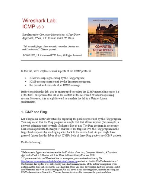 Lab 5 Wireshark Icmp V8 0 Pdf Internet Protocols Computer Networking