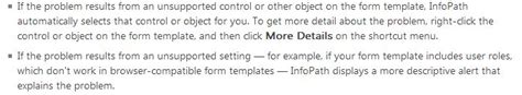 Microsoft Office Infopath Error Message Occurred
