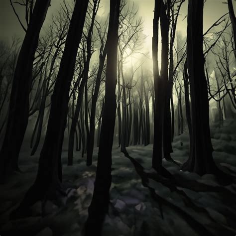 Premium Photo Scary Forest