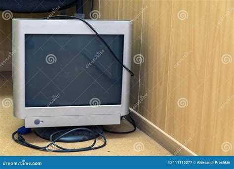 Obsolete Old Computer Monitor Stock Image Image Of Grunge Concept 111115377