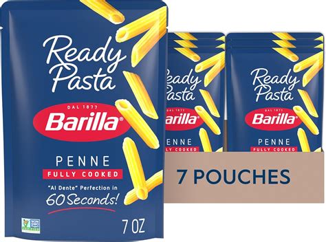 Barilla Ready Pasta Penne 7 Oz Pouch Pack Of 7 Non Gmo No