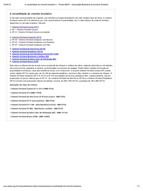 A Versatilidade Do Cimento Brasileiro Portal Abcp Associação