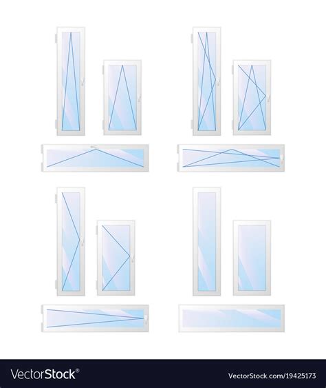 Window And Door Types Open Modes Royalty Free Vector Image