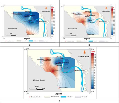 Iso Concentration Maps Showing Spatial Variation Of Cl A Hco 3 B