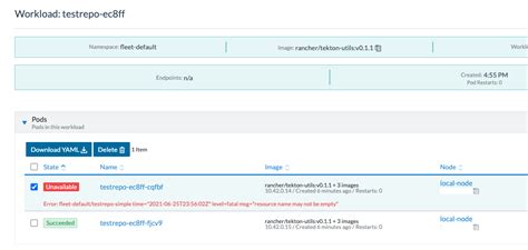 Error In Deployment After Creating Git Repo Issue Rancher Fleet GitHub
