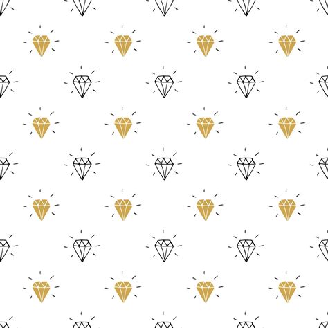 Diamond Seamless Pattern Vector Illustration Hand Drawn Sketched