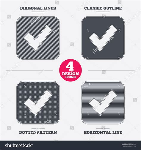 Check Mark Sign Icon Checkbox Button Vector De Stock Libre De