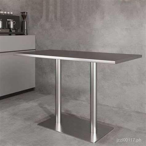 Custom Coffee Shop Stainless Steel Rectangular Table Outdoor Internet Celebrity Restaurant