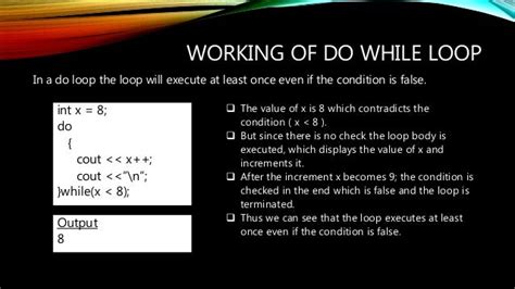 Iterative Control Structures Looping Types Of Loops Loop Working