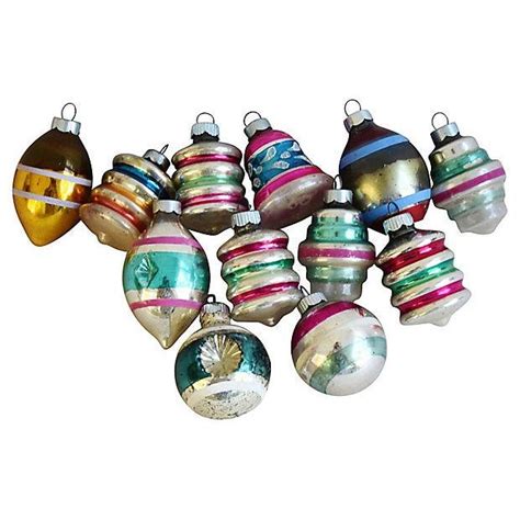 Midcentury 1960s Christmas Ornaments Wbox Set Of 12 Chairish