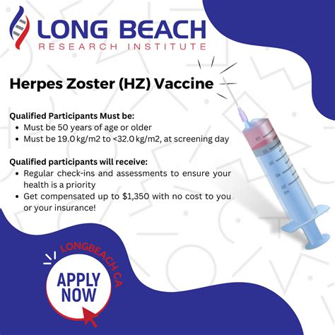 Shingles Herpes Zoster Hz Vaccine Long Beach Ca Clinical Trial