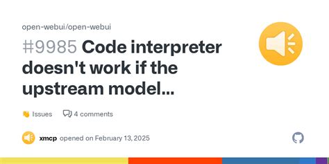 Code Interpreter Doesnt Work If The Upstream Model Streams Into A
