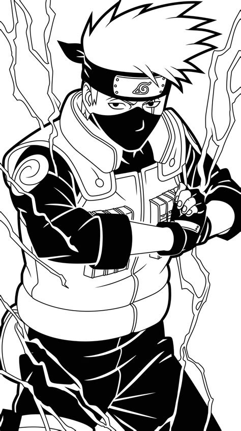 67 Coloriage Kakashi Pdf Gratuit Imprimer Copier Ninja