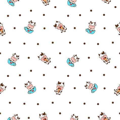 Premium Vector Kawaii Frog Cartoon Character Seamless Pattern