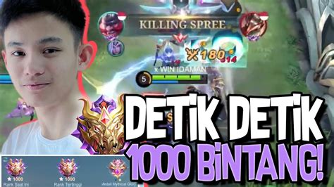 Detik Detik Mythic Bintang 1000 Mobile Legends Youtube