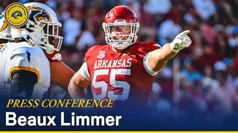 Rams 2024 Nfl Draft Press Conference Beaux Limmer On Getting Drafted