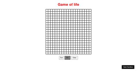Game Of Life Codesandbox