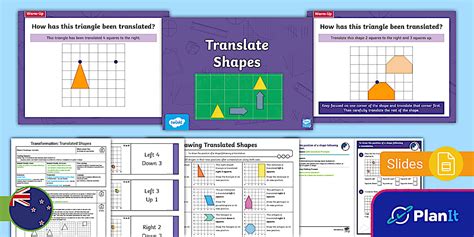 During Year 4 Spatial Reasoning Transformation Translated Shapes Lesson 4