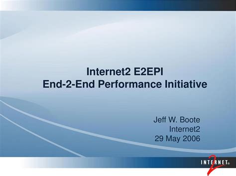 internet2 e2epi end 2 end performance initiative ppt download
