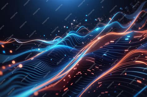 Premium Photo Abstract Futuristic Speed Background Big Data Visualization Dynamic Flow Lines