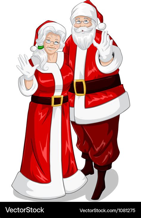Santa And Mrs Claus Royalty Free Vector Image Vectorstock