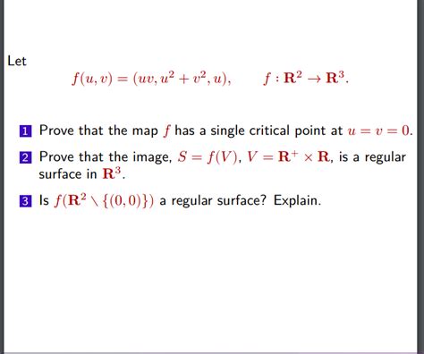 Solved Letf U V Uv U V U F R R Prove That The Map F Chegg