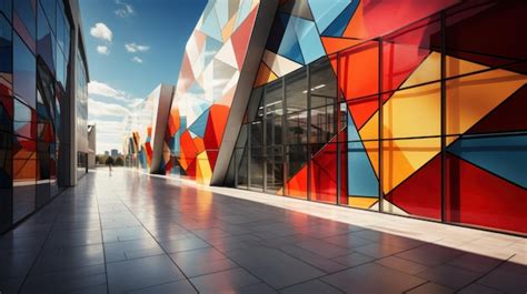 Premium Photo Geometrically Designed Building With Sharp Angles And
