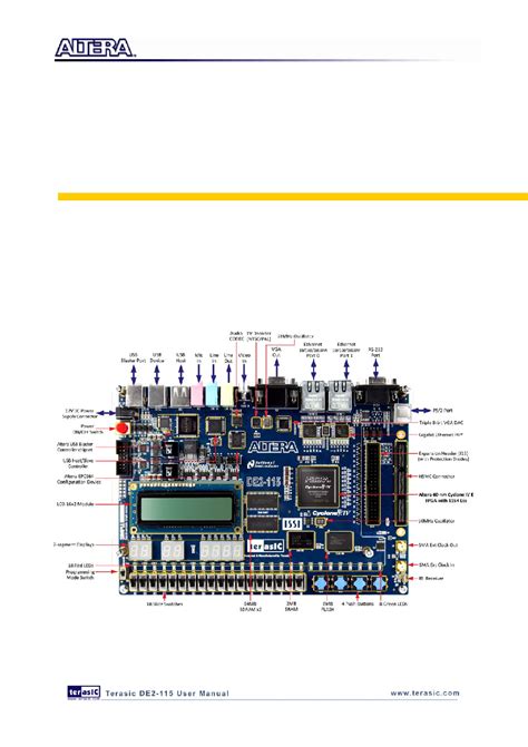 De2 115 Datasheet 8 116 Pages Altera The De2 115 Package Contains