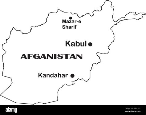 Afghanistan Map Icon Vector Illustration Symbol Design Stock Vector