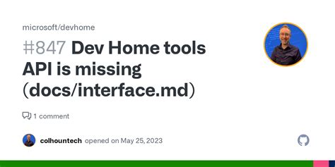 Dev Home Tools API Is Missing Docs Interface Md Issue 847