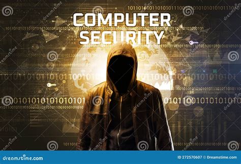 Faceless Hacker At Work Security Concept Stock Image Image Of Burglar Network 272570607