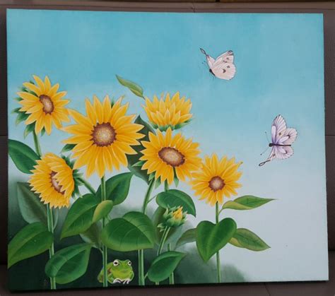 [부산민화추천]부산민화 부산채색화배우기 해바라기그리기 꽃그리기 한국화배우기 채색하는법 장지에배접 부산민화그리기 민화배우기 모던민화 부산민화배우는곳 네이버 블로그