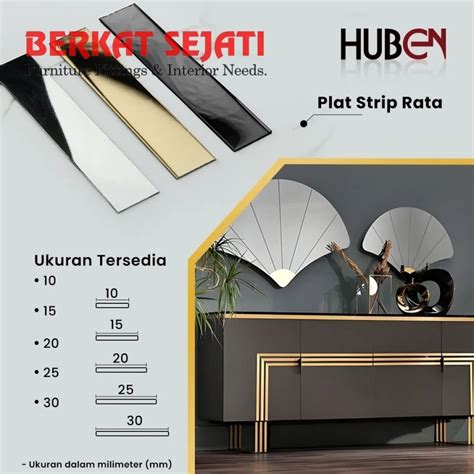 Jual List Plat Strip Gold Mirror 3 Cm 30mm Profil Rata Stainless Steel