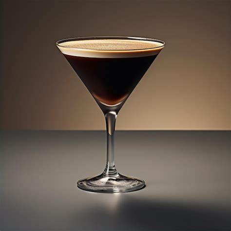 Cóctel espresso martini sobre fondo negro generado por ia | Foto Premium
