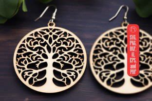 Tree Of Life Earring SVG Laser Cut Bundl Creative Fabrica