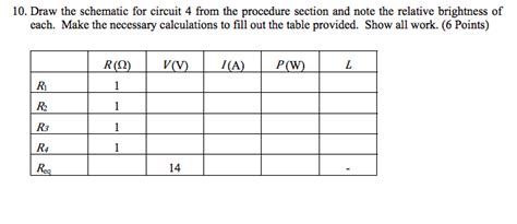 Solved Draw The Schematic For Circuit From The Procedure Chegg Com