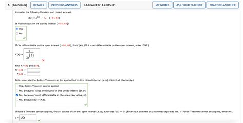 Solved Points DETAILS Consider The Following Chegg