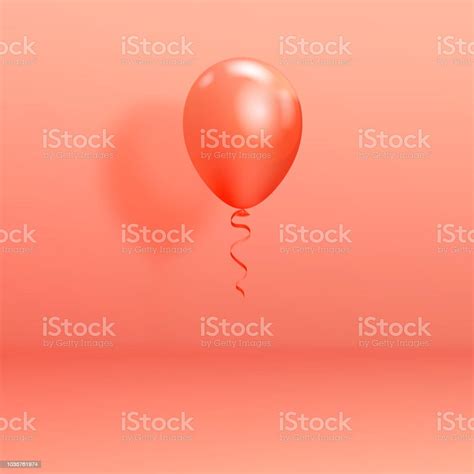 현실적인 광택 헬륨 풍선 오렌지 배경에 부동입니다 생일 파티 결혼식 또는 프로 모션 배너 또는 포스터에 대 한 벡터 3d 풍선